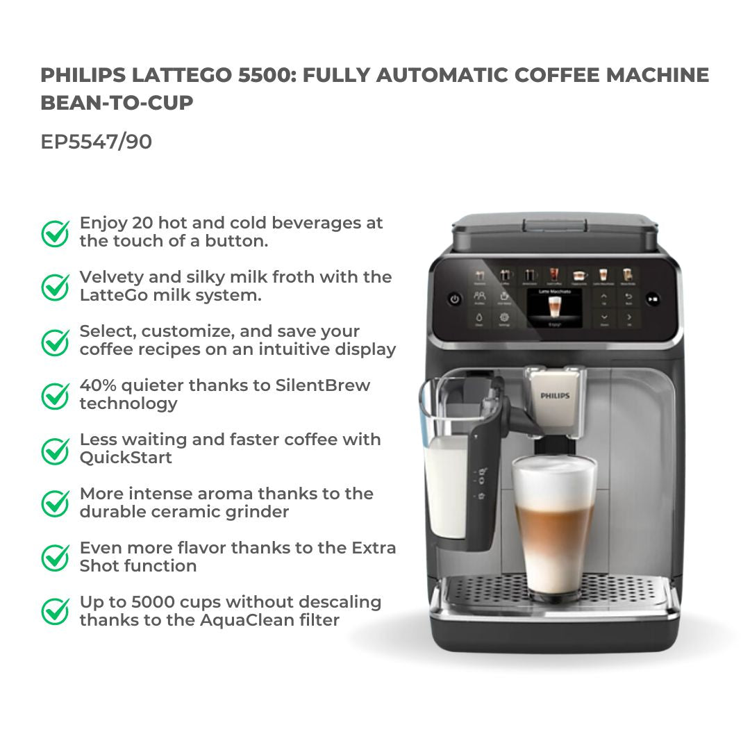 Philips 5500 LatteGo: Fully Automatic Espresso Machine