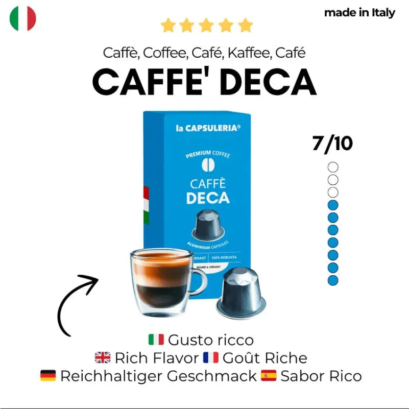 LACAPSULERIA - DECA Coffee - Aluminum Capsules compatible with Nespres